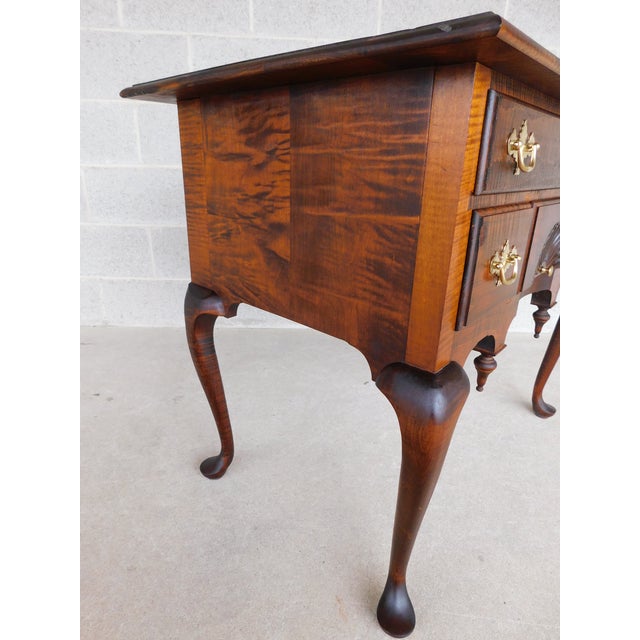 Bartley Collection Connecticut Style Tiger Maple Low Boy Table | Chairish