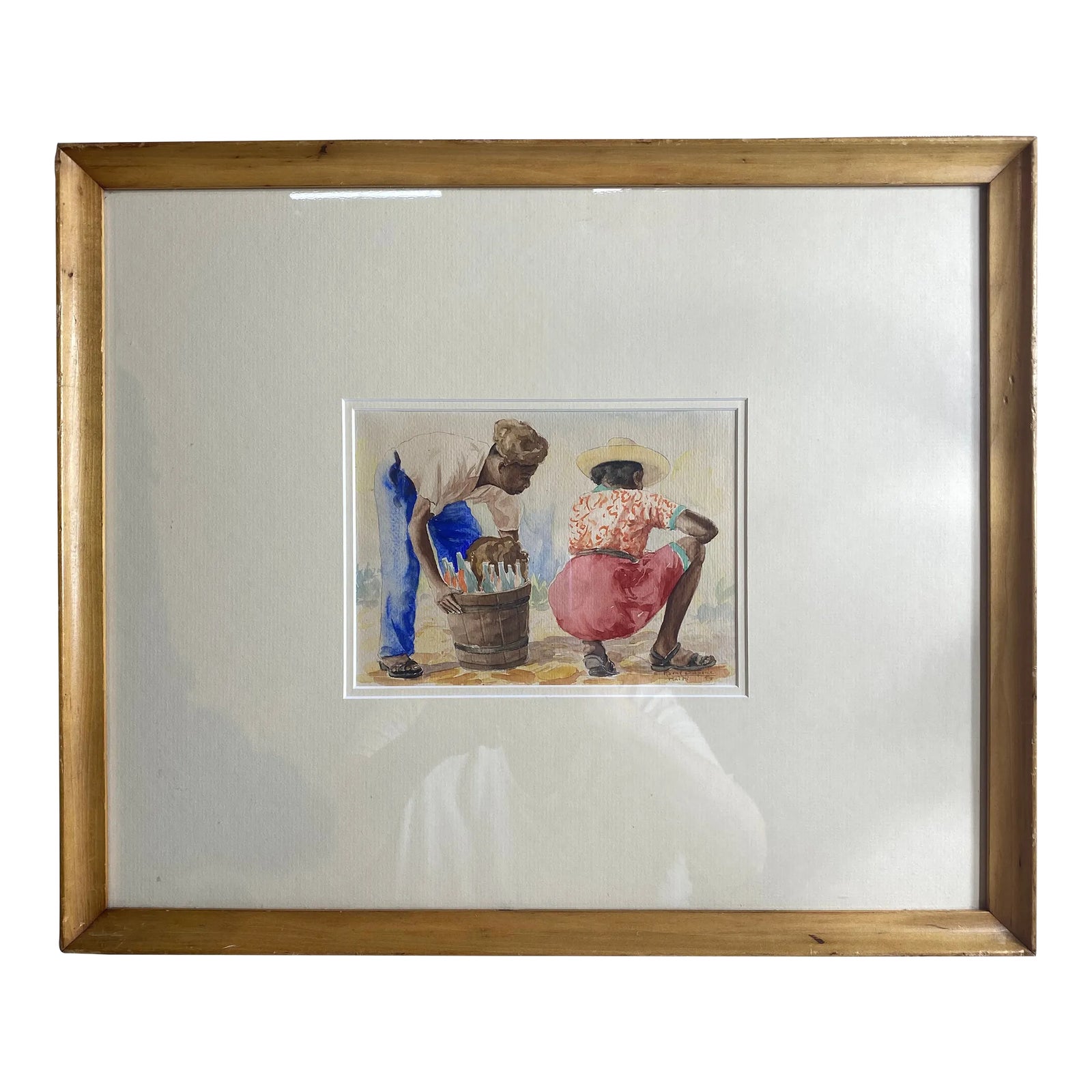 Original Painting by Listed Haitian Artist Raoul Dupoux | Chairish