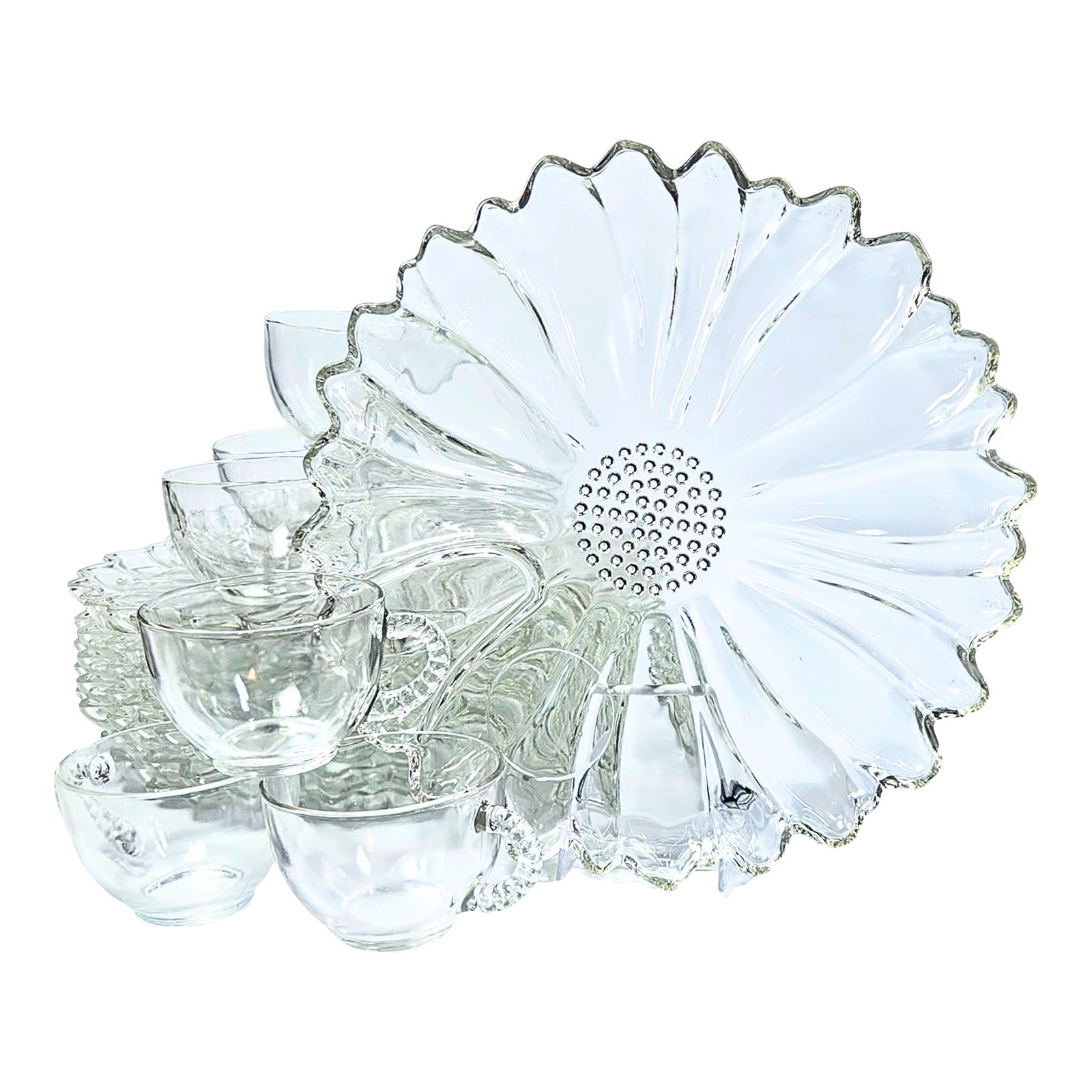 Boho Daisy Snack Set- Set of Sixteen | Chairish