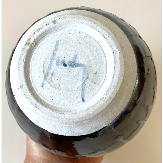 Vintage Studio Pottery Vase by Potter Judy | Chairish