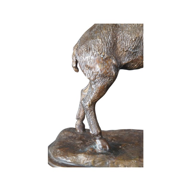 Mid 20th Century Fighting Big Horn Sheep Bronze Mountain Rams Dueling ...