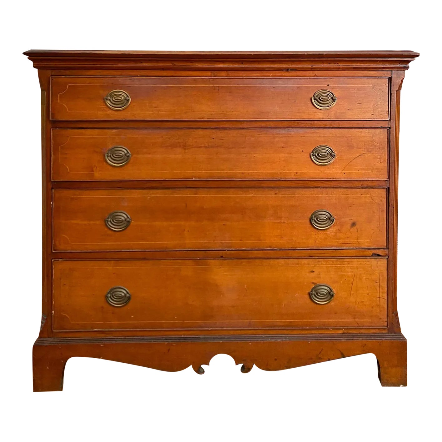 Antique Late 1700s Neoclassical Connecticut River Valley Cherry Chest ...
