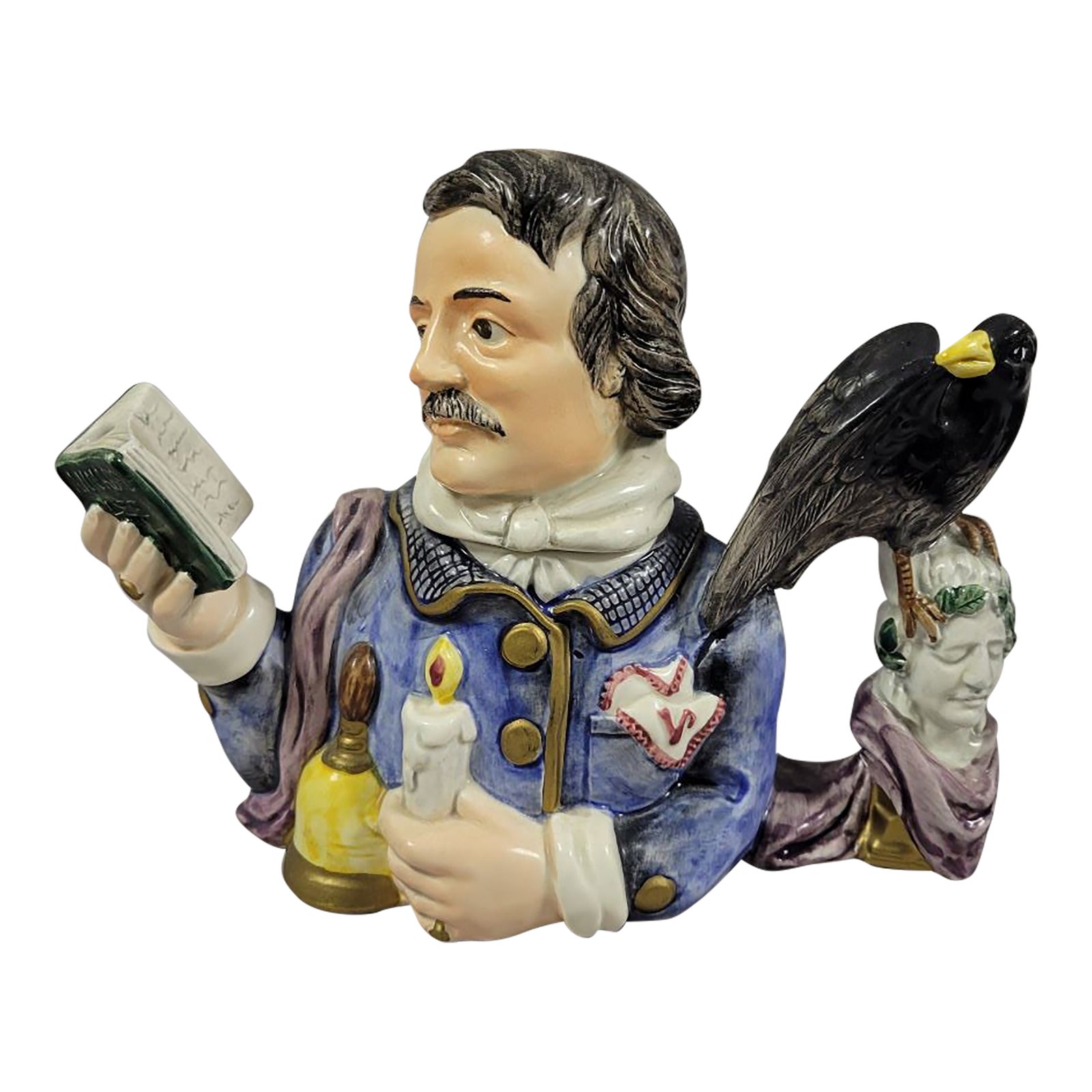 Fitz and Floyd Edgar Allen Poe Raven Teapot | Chairish