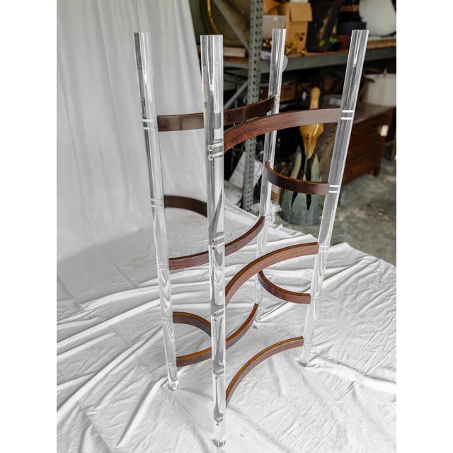 Vintage Lucite and Glass 5 Tier Display Shelf | Chairish