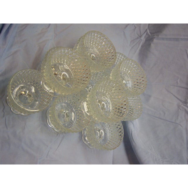 Vintage Diamond Point Sherbet Pedestal Bowls by Indiana Glass (1 Doz of ...
