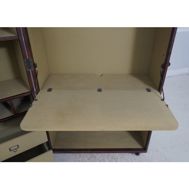 Unique Large Steamer Trunk Style Leather Desk | Chairish