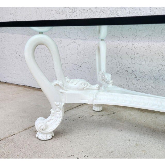 Mid Century French Swan Coffee Table | Chairish