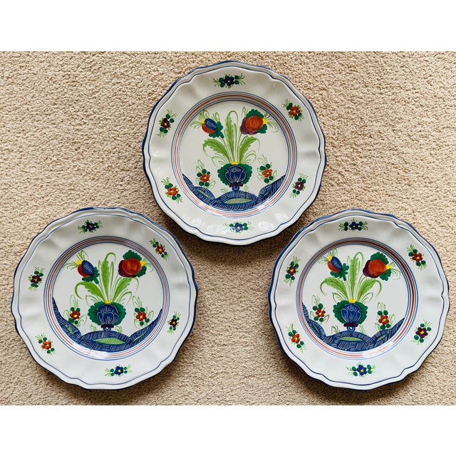 Deruta "Blue Carnation" Italian Faience 11" Dinner Plates/Chargers-Set ...