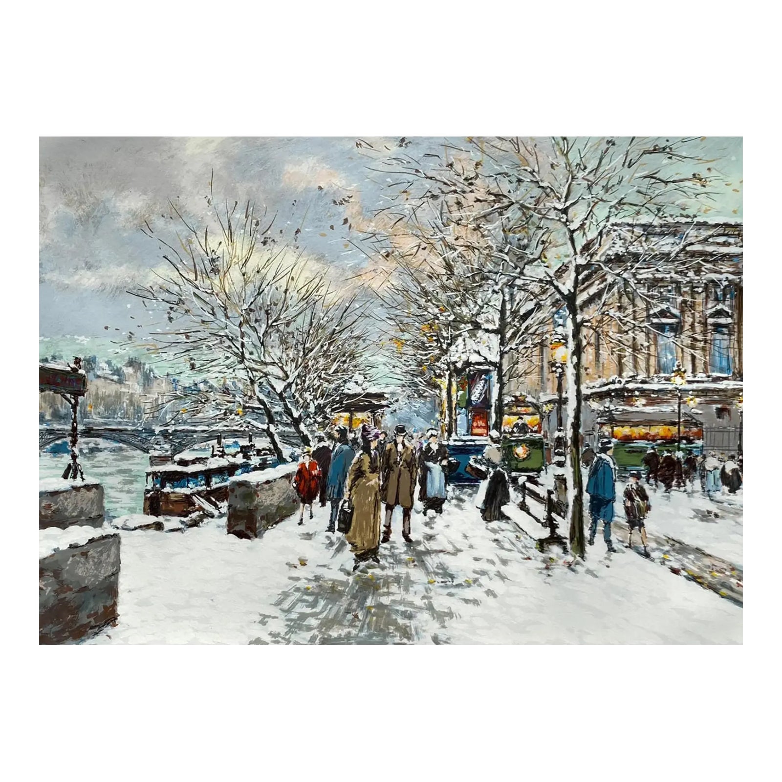 1960s Antoine Boulet La Louvre Paris Serigraph | Chairish