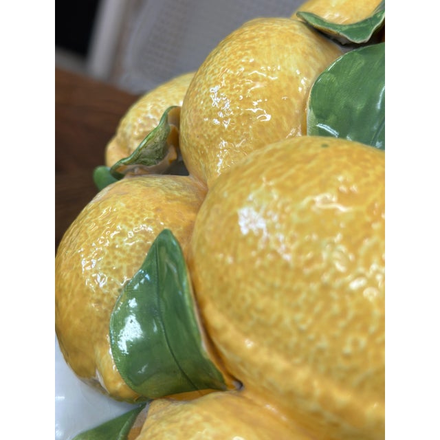 Vintage Italian Lemon Ceramic Glazed Centerpiece Topiary | Chairish