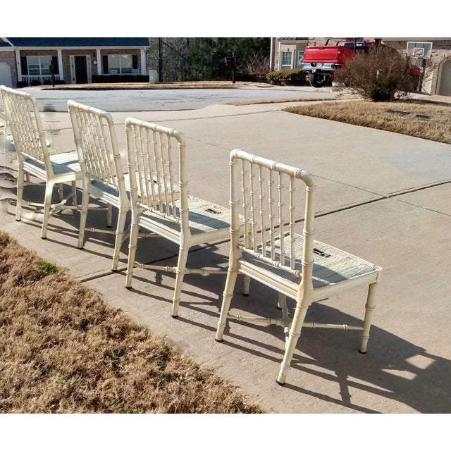 1970s Vintage Hibriten Bernhardt Bamboo Set Four Bamboo Chairs Quality ...
