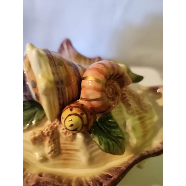 Vintage Fitz and Floyd Covered Shell Dish Tureen | Chairish