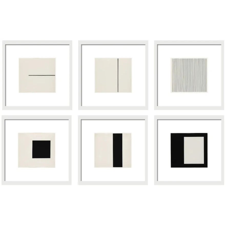 Gallery Wall Framed Art Ellsworth Kelly Art Prints Of, Set of 6 | Chairish