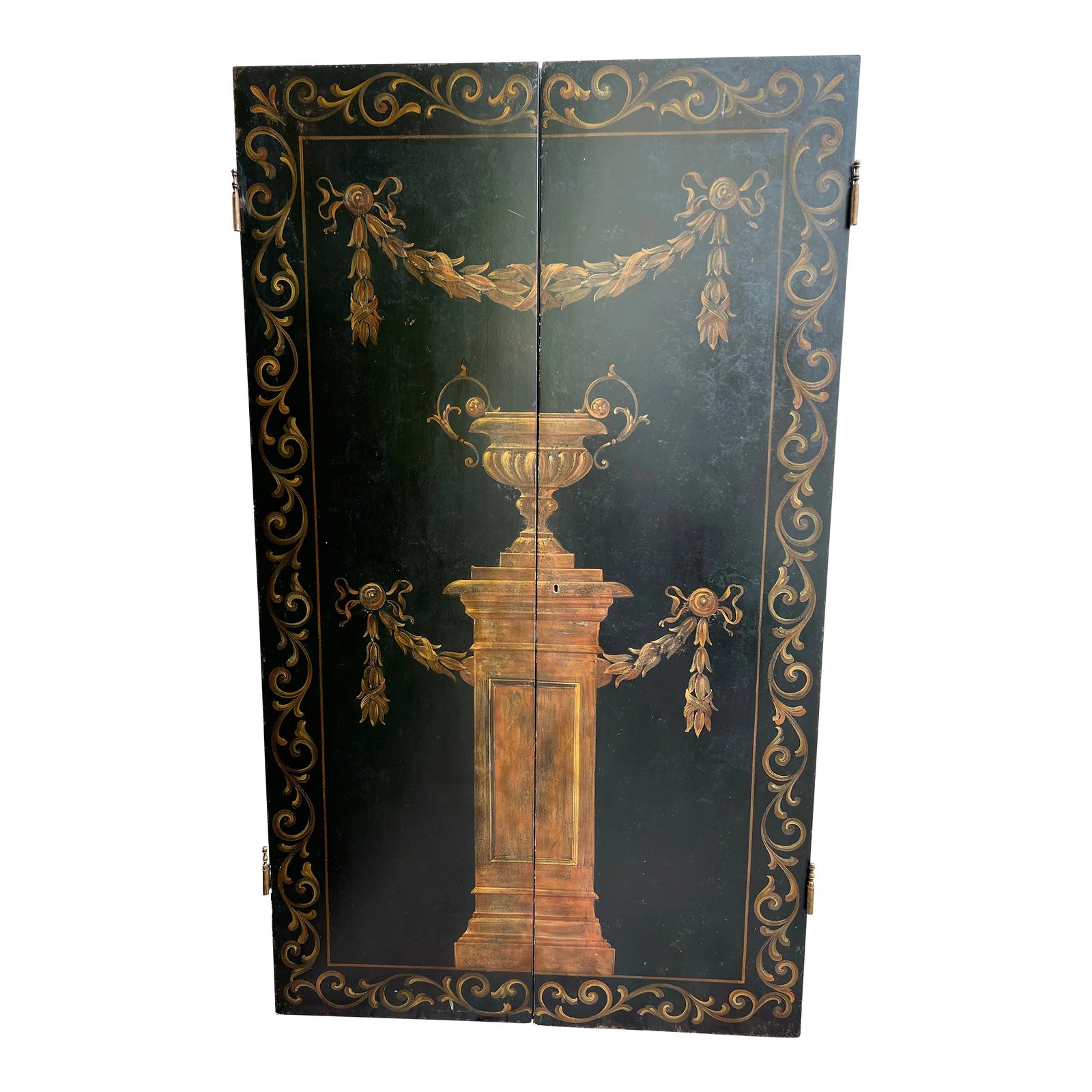 Vintage Italian Neoclassical Hand Painted Panels of Doors - Set of 2 ...
