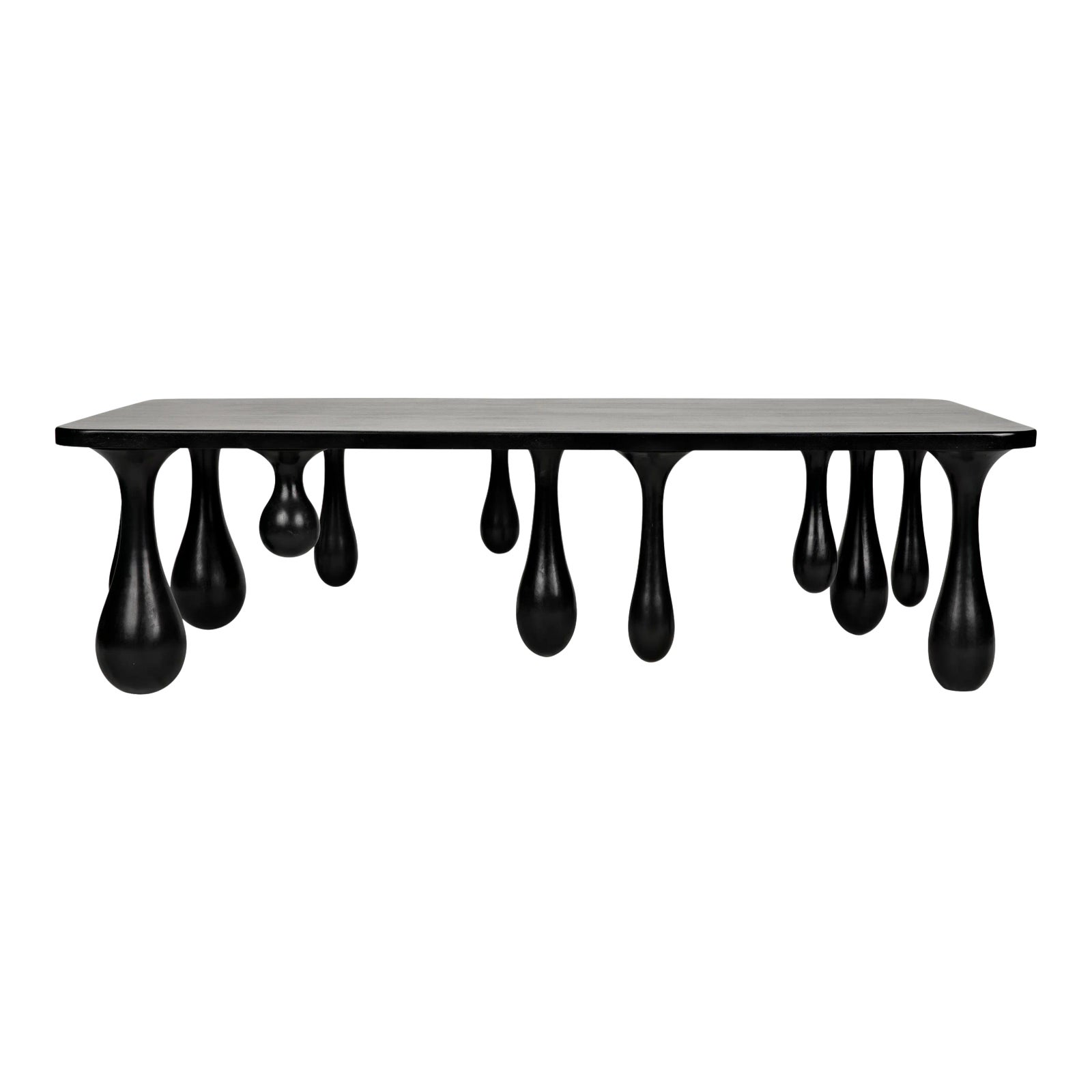 Drop Coffee Table in Hand Rubbed Black | Chairish