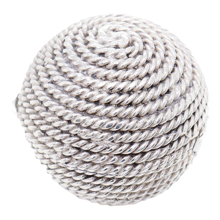 Tiffany & Co. Sterling Silver Figural Ball of Yarn or Coiled Rope Pill ...
