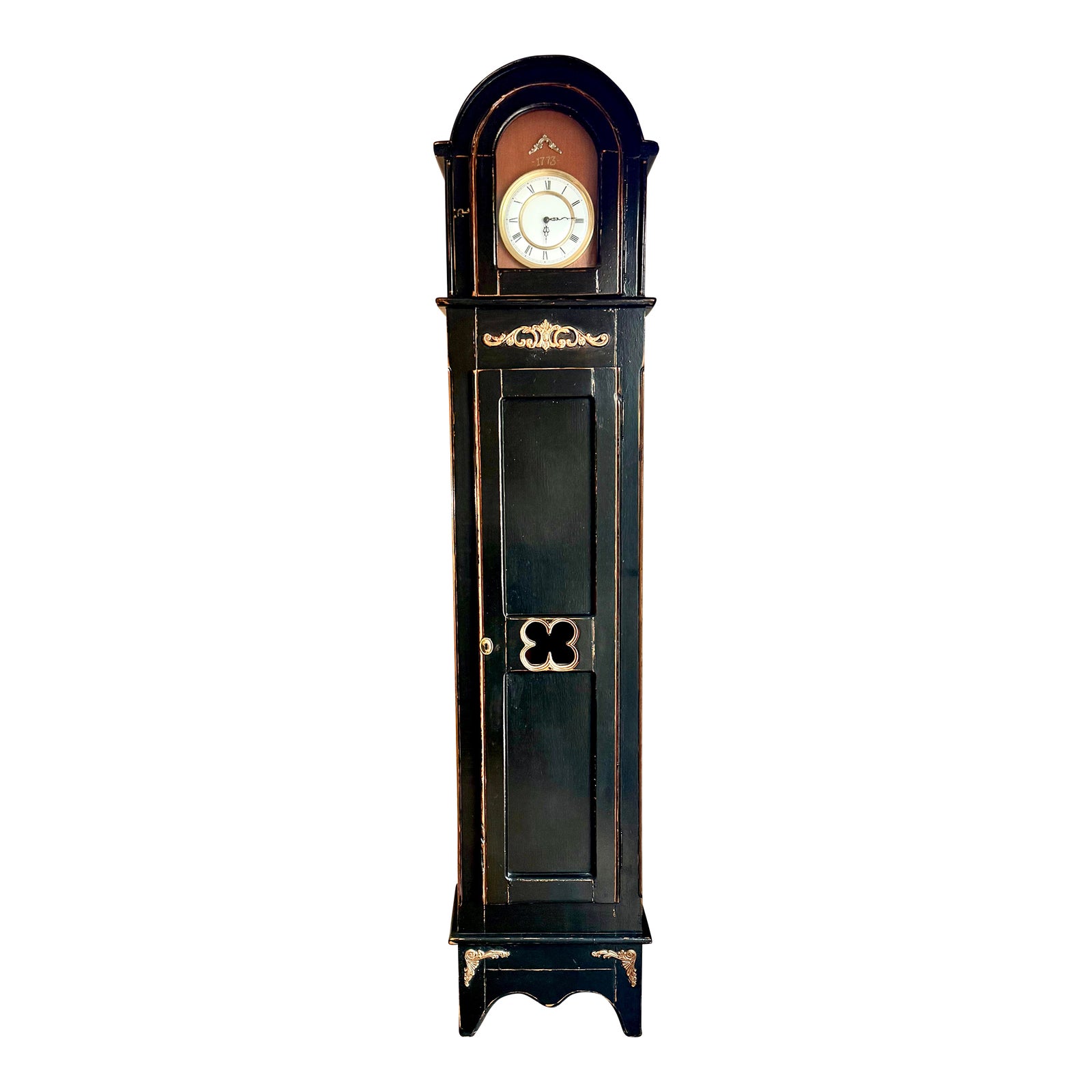 Vintage Custom Reproduction Grandfather Clock With Chime | Chairish