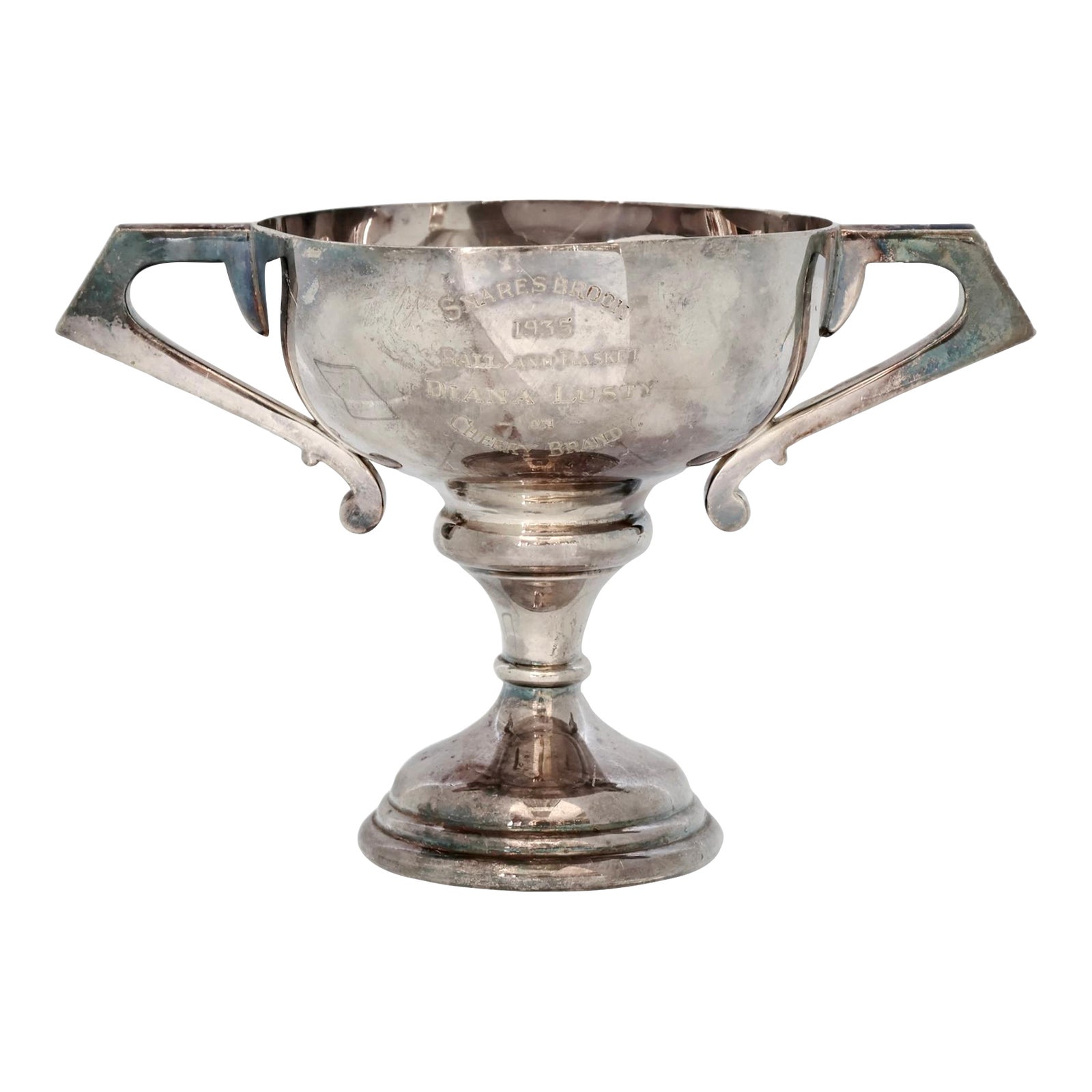 1935 English School Ball & Basket Trophy | Chairish