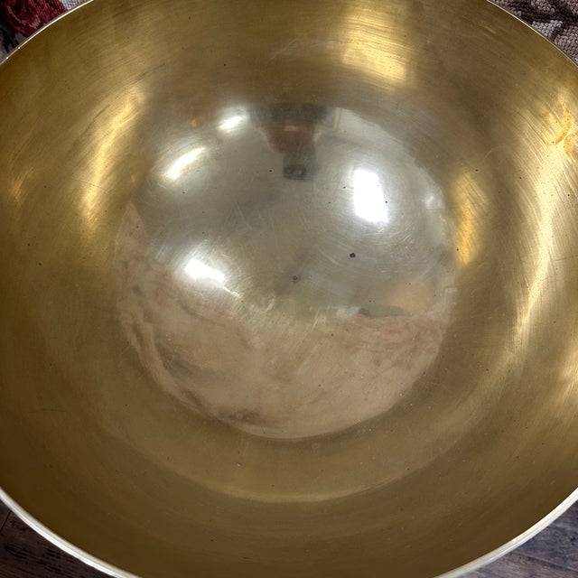 1920s Extra Large Brass Chalice Footed Bowl | Chairish