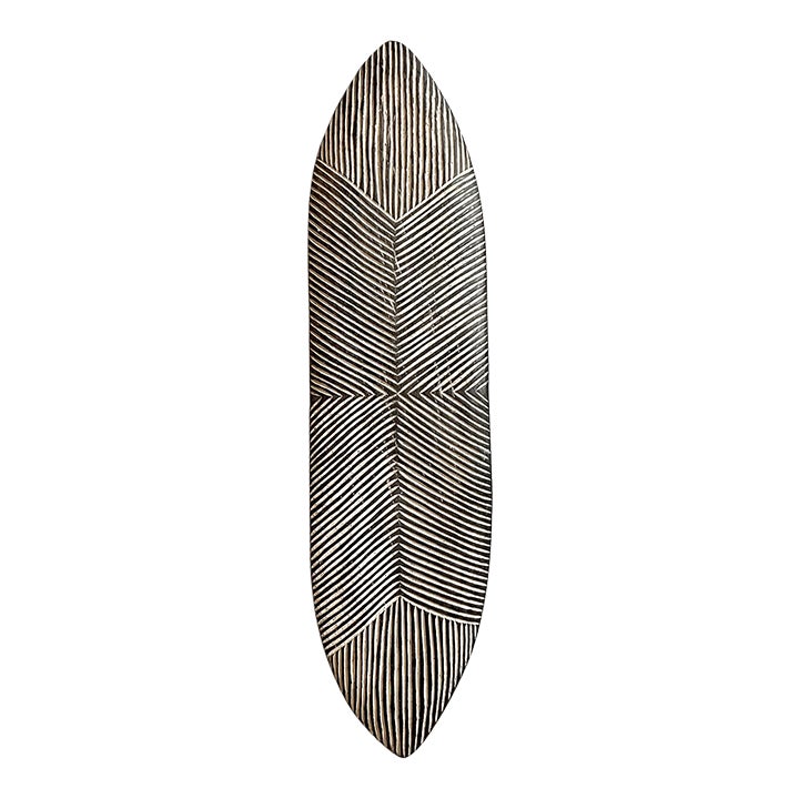 Vintage Zulu Elongated Shield Wall Decor | Chairish