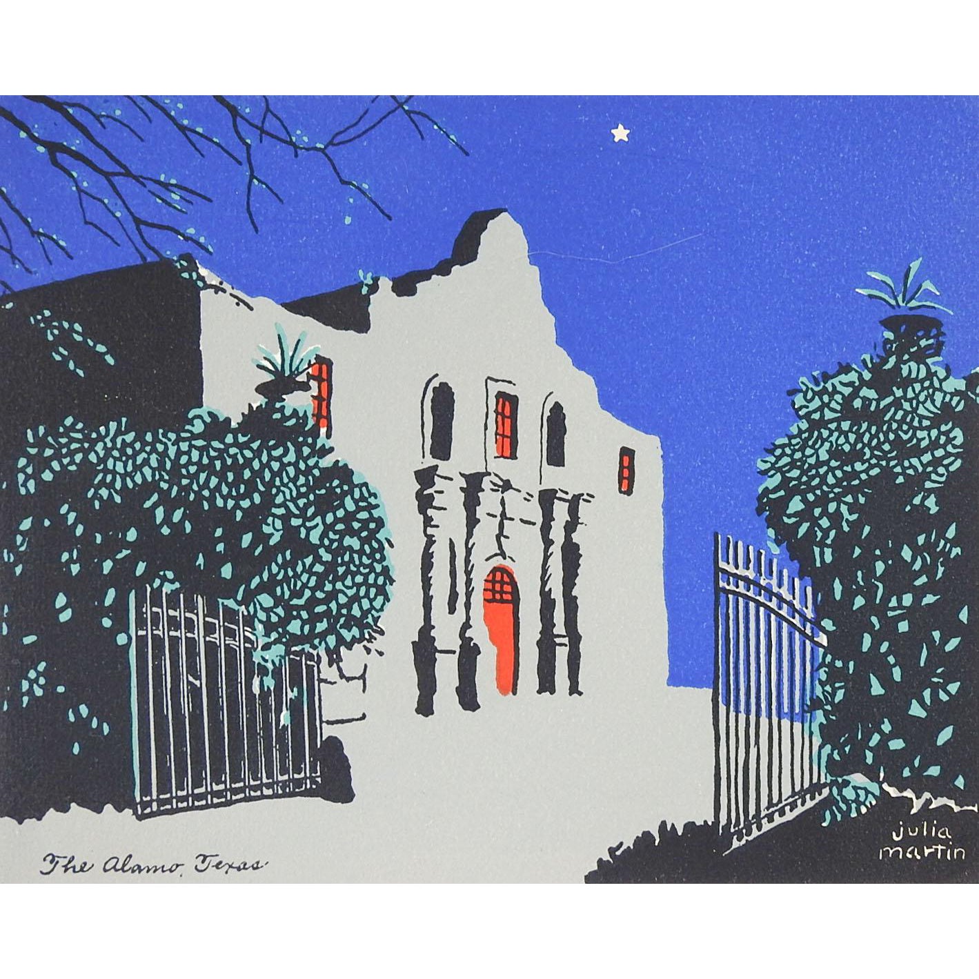 Vintage Georg Jensen Alamo Serigraph Card | Chairish