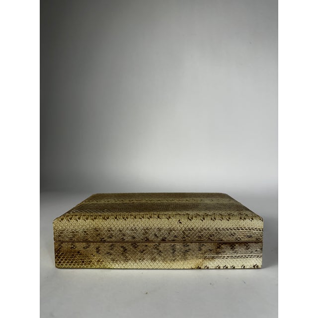 1980s Vintage Snakeskin Hinged Box | Chairish