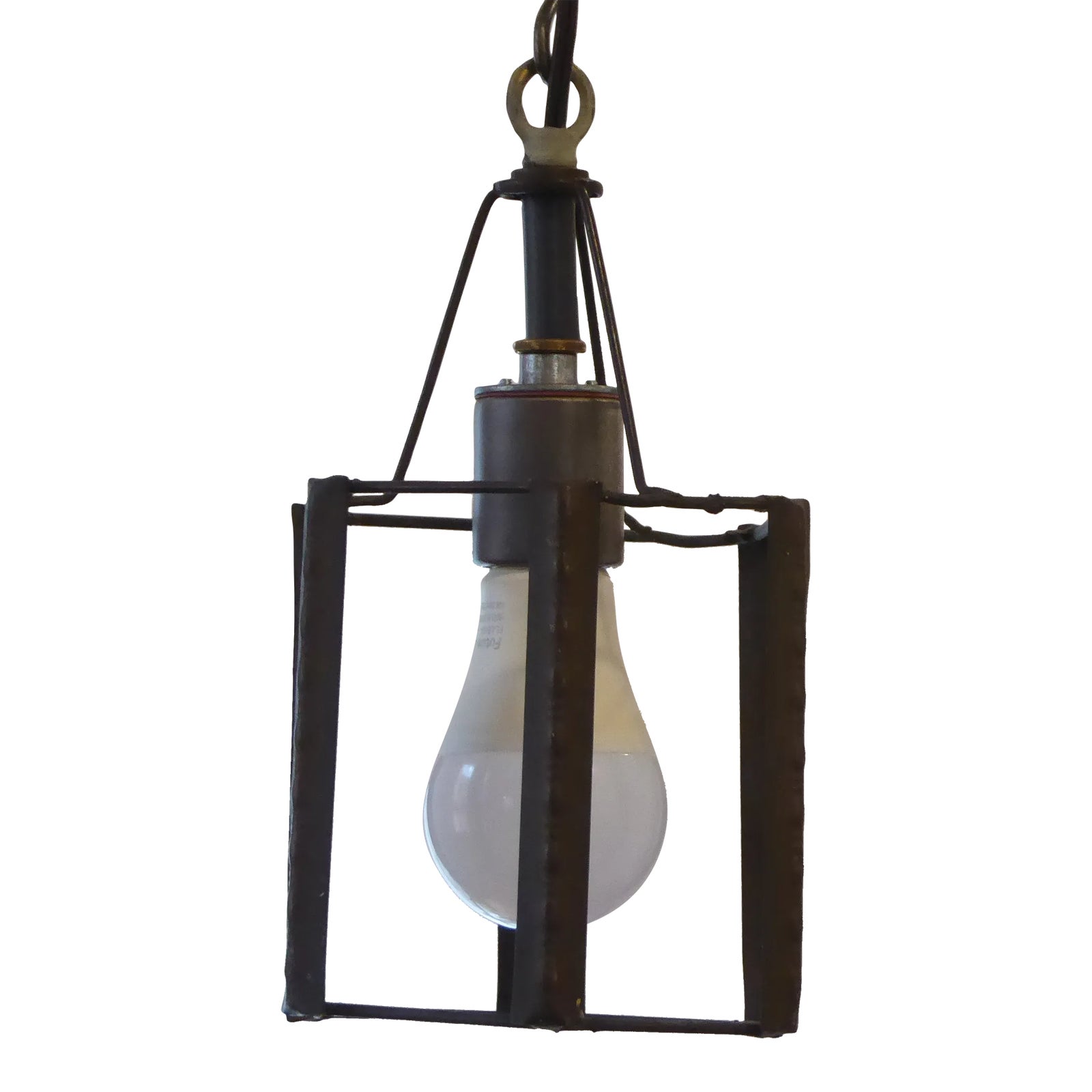 Vintage Rustic Tin Pendant Light | Chairish