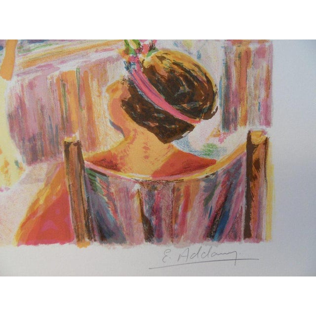 Elyane Addari, Diner au port, Lithograph | Chairish