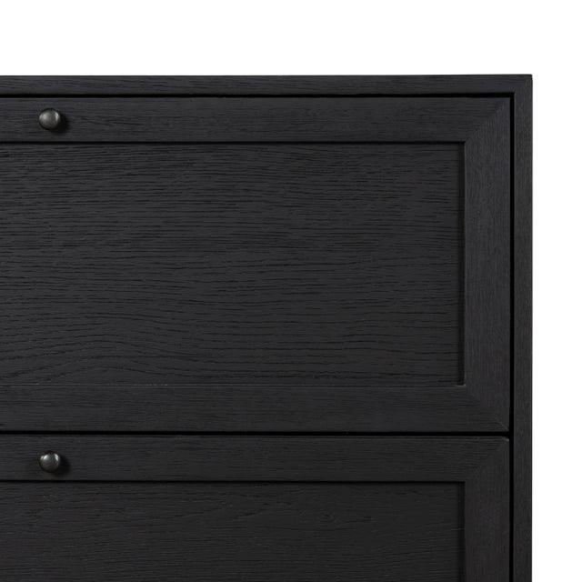 Millie Nightstand, Drifted Matte Black | Chairish