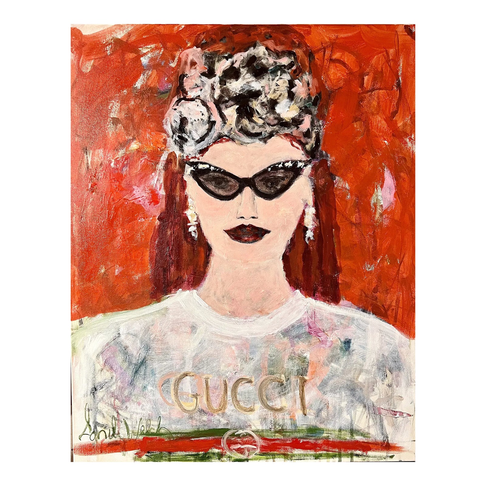 "Gucci Gucci Goo" Original Fashion Portrait Painting by Sandy Welch ...