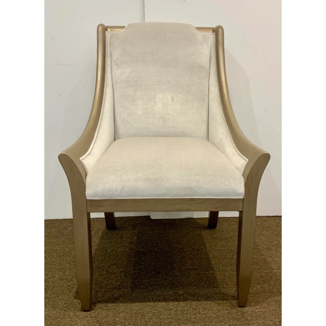 Caracole Signature Modern White Velvet Host and Hostess Chairs Pair ...