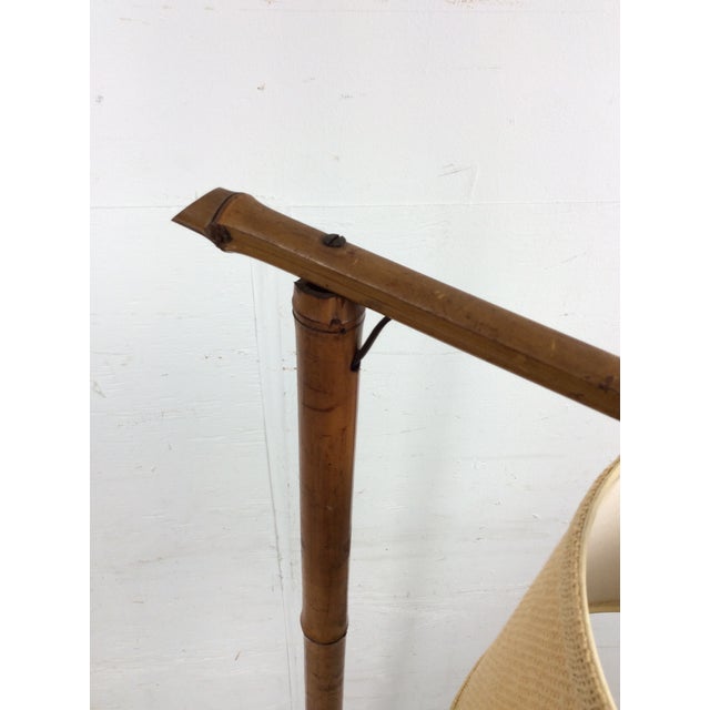 Vintage Rattan Floor Lamp With Shade | Chairish