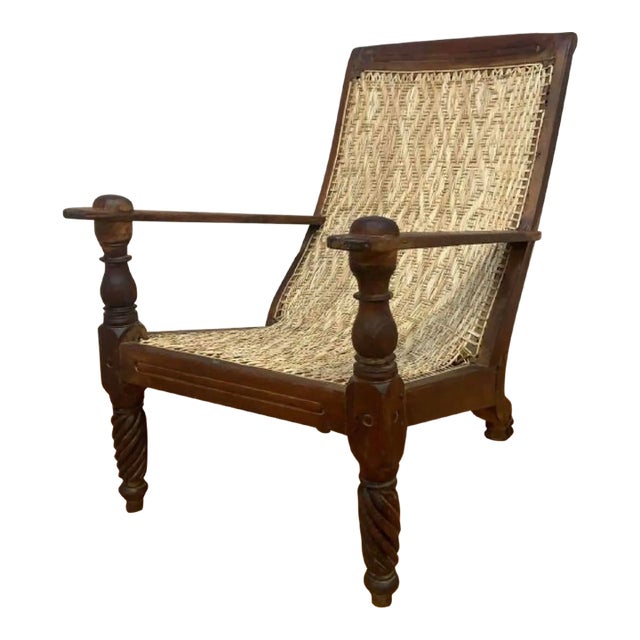 Late 19th Century Antique Woven Back British Colonial Plantation Tea ...