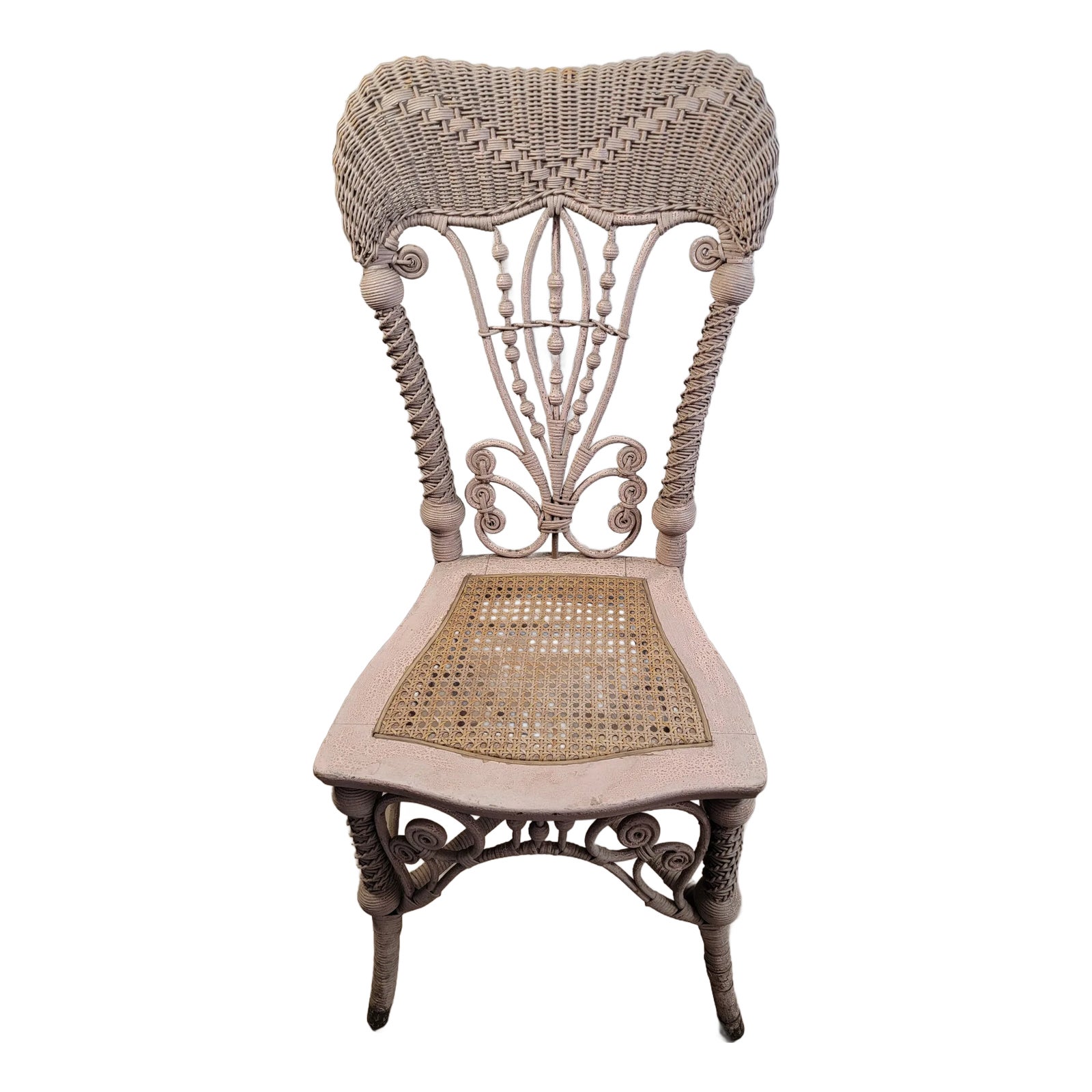 Victorian Wicker Chair, Late 1800s to Early 1900s | Chairish