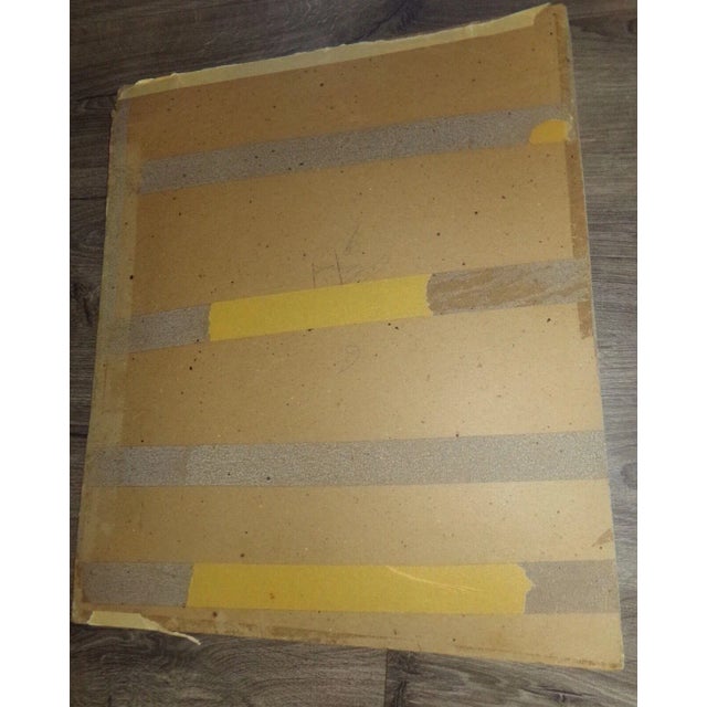 1940s Benjamin Harris Airbrushed Painting, Water Lily | Chairish