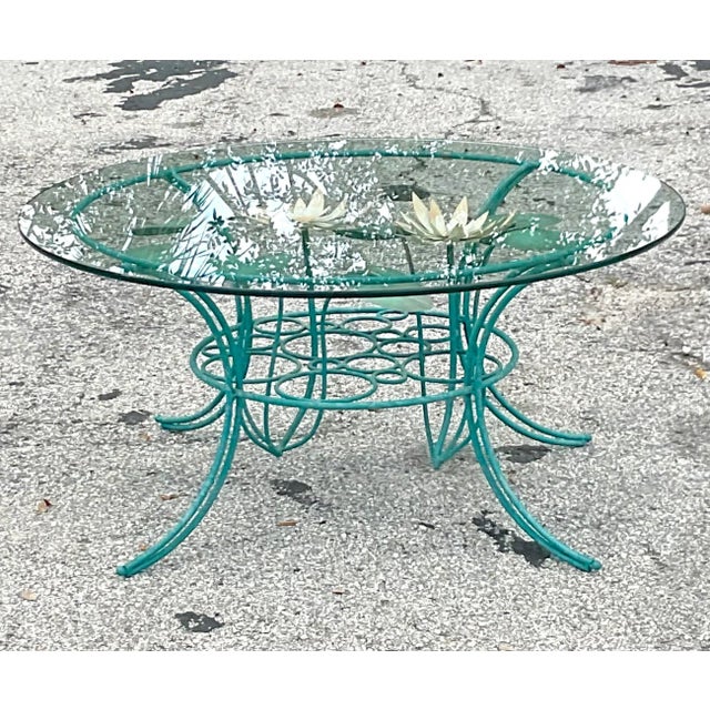 Late 20th Century Vintage Boho Signed Curtis Jere Lily Pad Coffee Table ...