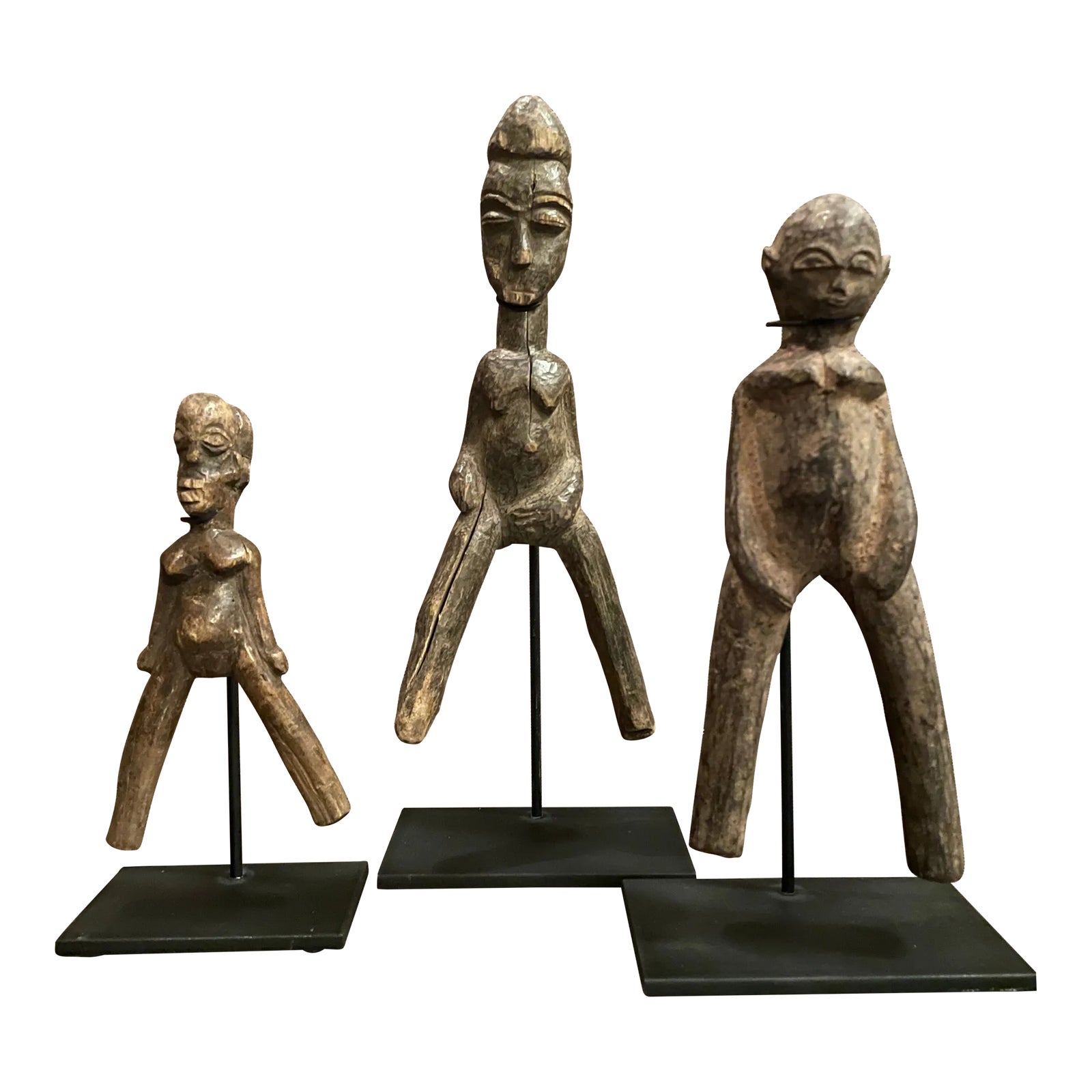 A Set of African Mounted Slingshots | Chairish