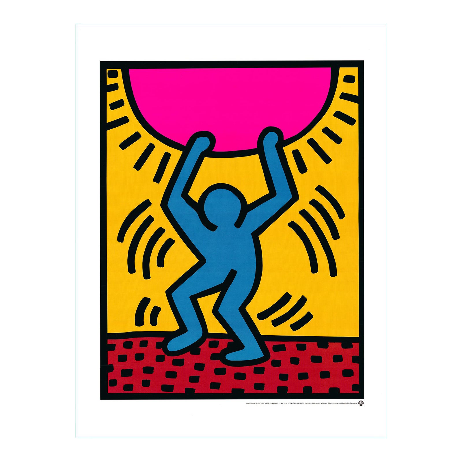 1990s After Keith Haring - International Youth Year Vintage Fine Art ...
