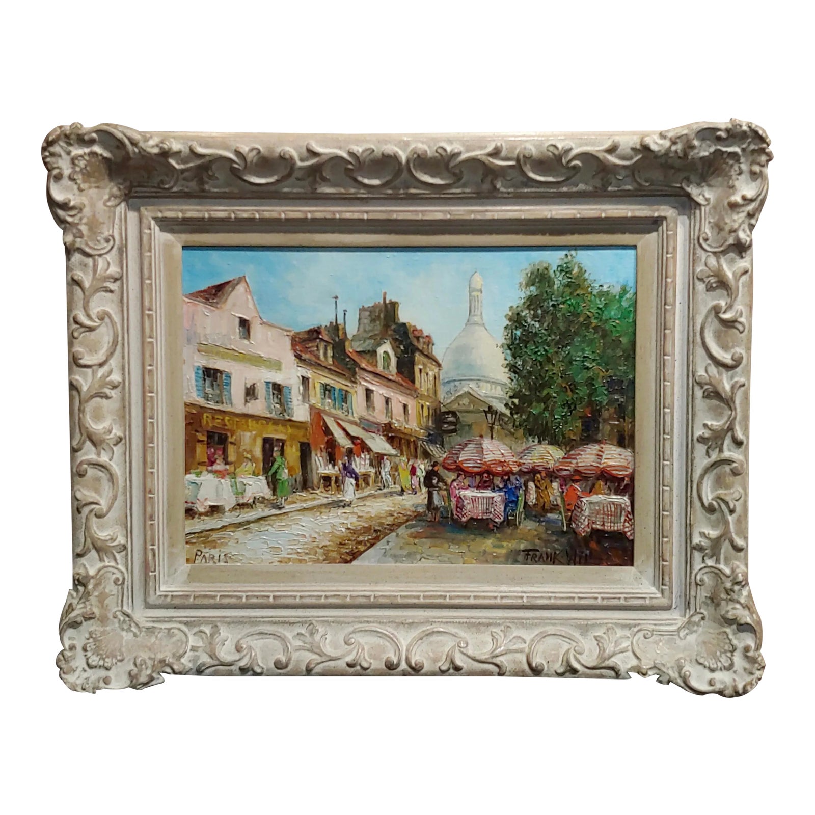 Frank Will - Paris Outdoor Dining Scene by Le Sacré Cœur - Oil Painting ...