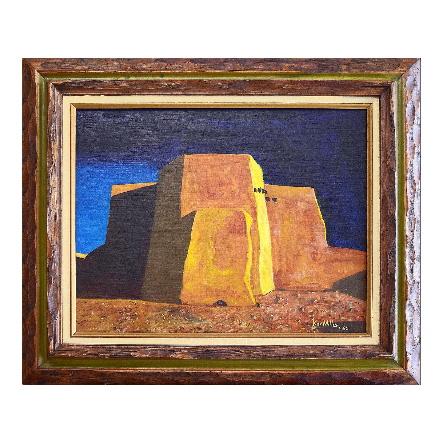 Southwestern Canvas Oil Painting of "San Francisco De Asis Mission" in ...