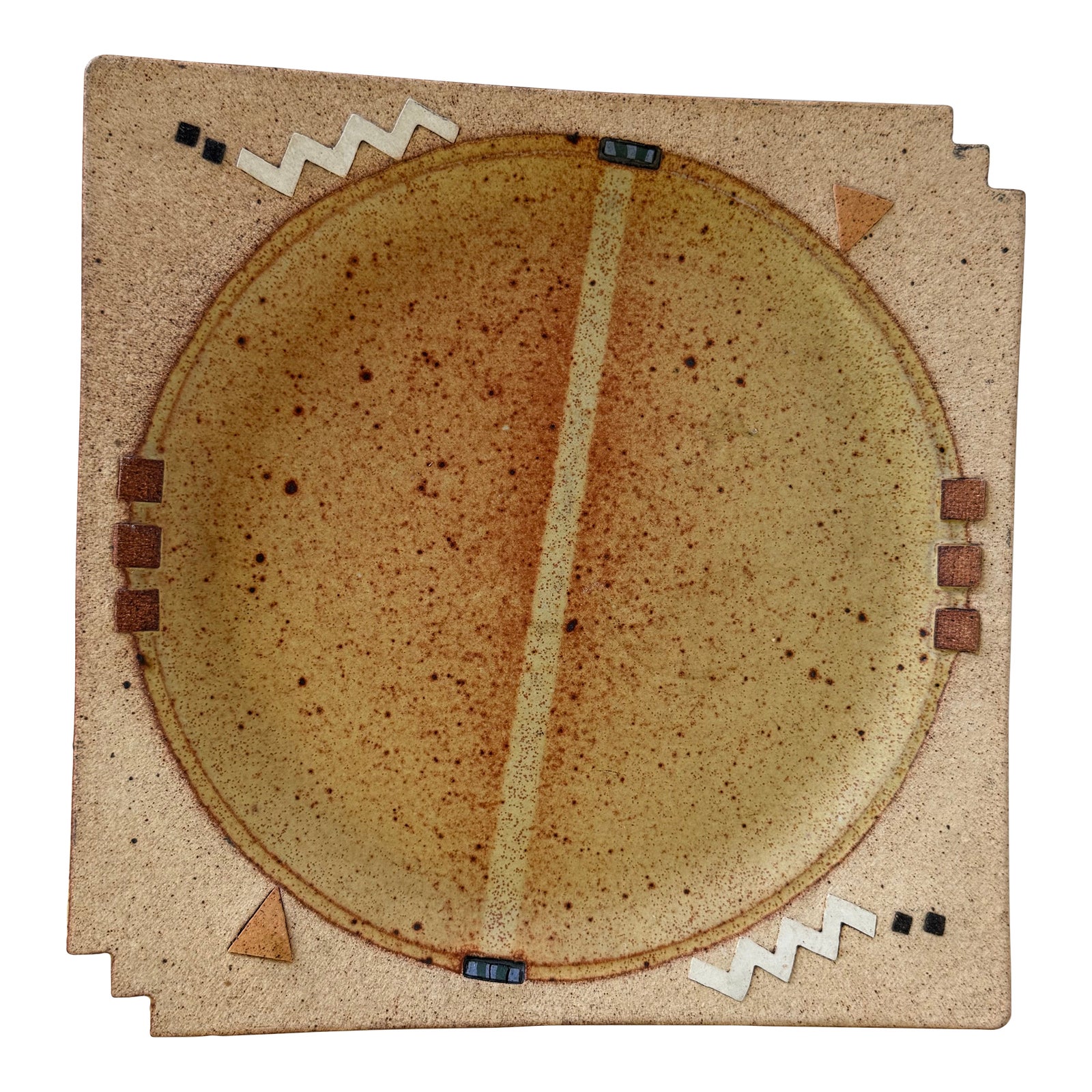 90's Rick Schlag Studio Art Pottery Plate Dish | Chairish