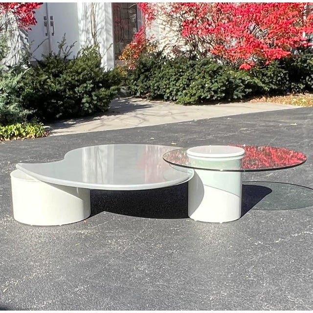 1980’s Abstract Sculptural Three Tier Geometric Multi Level Swivel ...