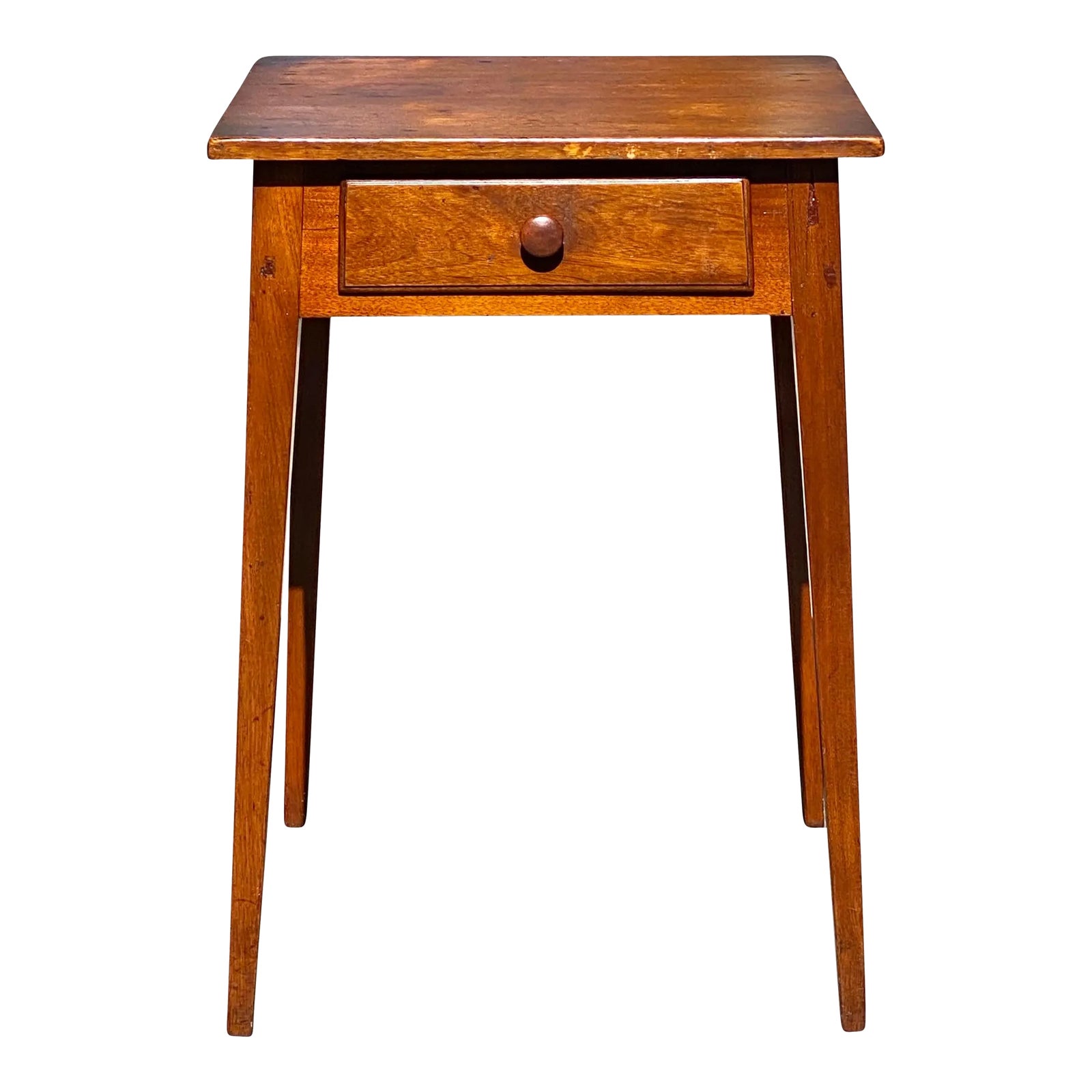 19th Century Antique Walnut Hepplewhite Splayed Leg Worktable | Chairish