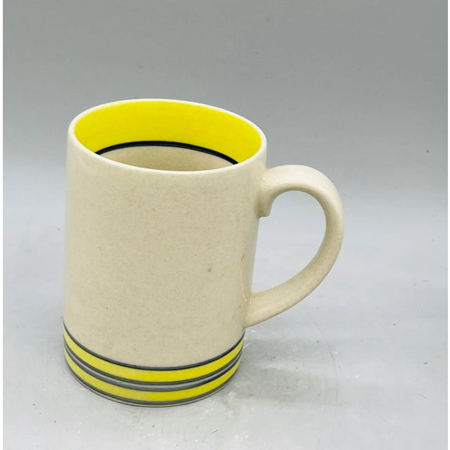 Mixed Set of 6 Vintage Yellow Coffee Mugs Including a Smiley Face Mug ...