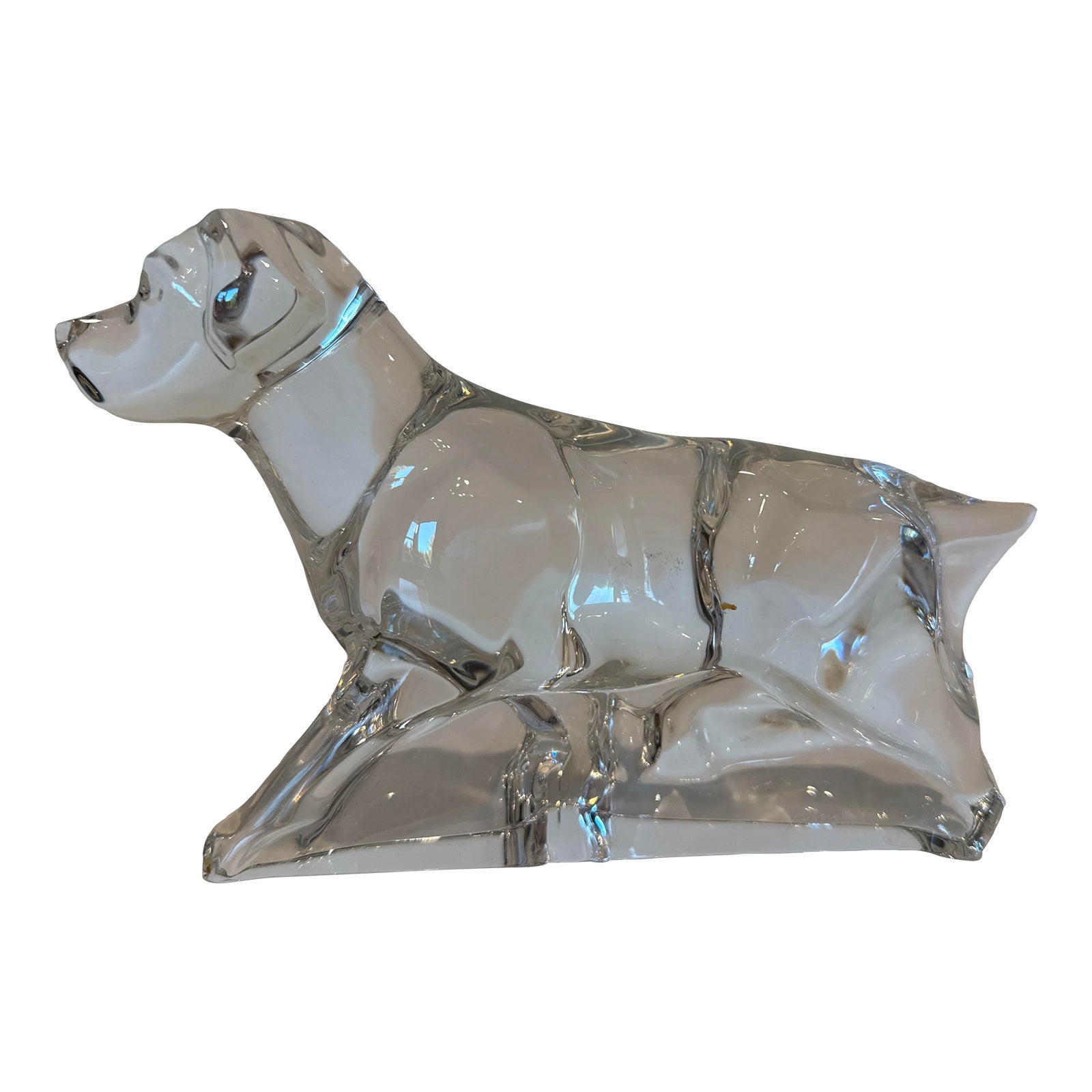Baccarat Dog Figurine | Chairish