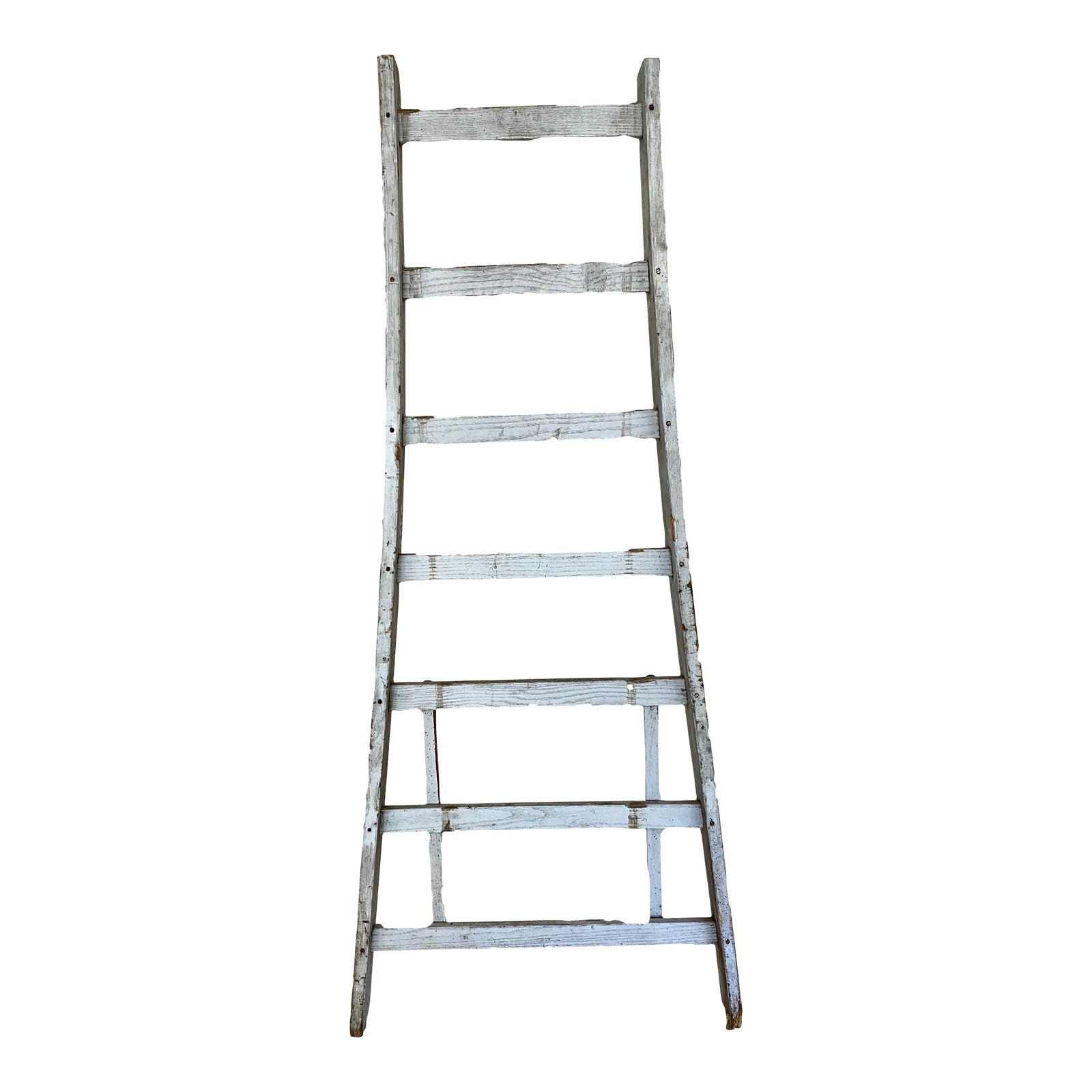Vintage Gray Belgian Farm Ladder | Chairish