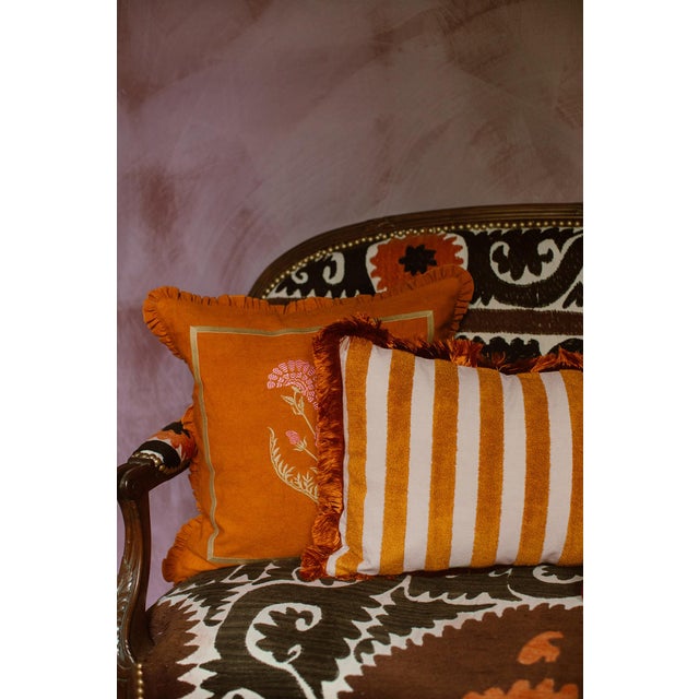Palais Jackie Rust & Sand Decorative Pillow | Chairish