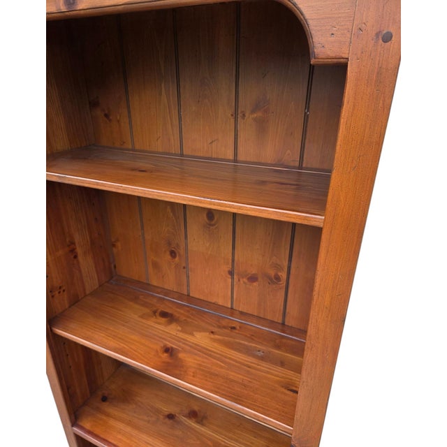 Ethan Allen Country Craftsman Bookshelf Cabinet Shelf Display Knotty ...