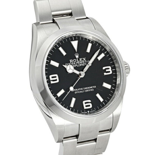 Rolex Explorer 36 124270 Black Dial Watch Men's | Chairish