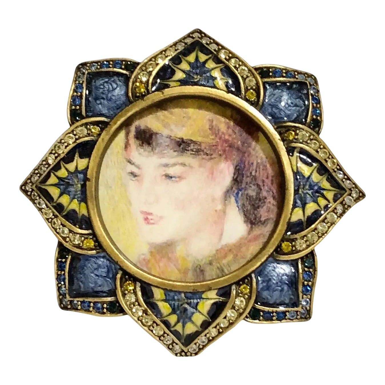 Jay Strongwater Retired Lotus Flower Frame With Swarovski Crystals ...